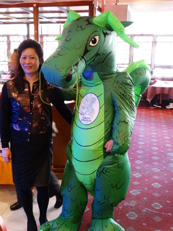 Bespoke Inflatable Dragon costume for Westmill Foods